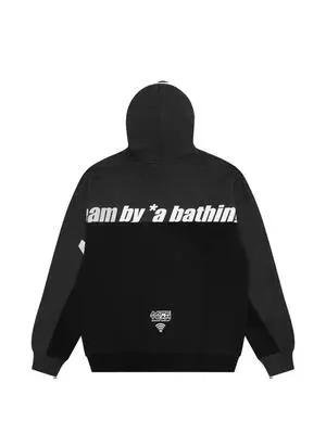 AAPE BY *A BATHING APE Moonface Patch Panelled Hoodie - Black