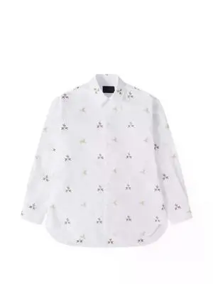 Simone Rocha Floral-embroidered Cotton Shirt