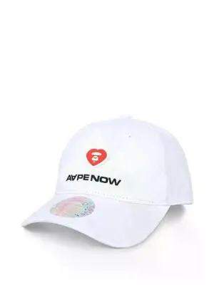 AAPE BY *A BATHING APE Moonface Heart-patch Baseball Cap Black