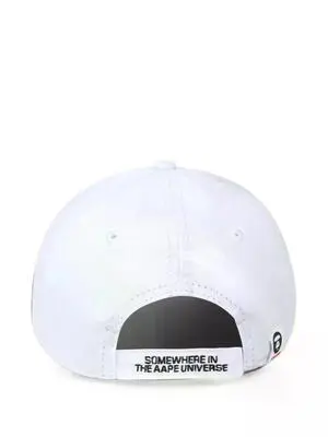 AAPE BY *A BATHING APE Moonface Heart-patch Baseball Cap - Black
