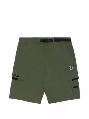 AAPE BY *A BATHING APE Moonface Belted Cargo Shorts - Green