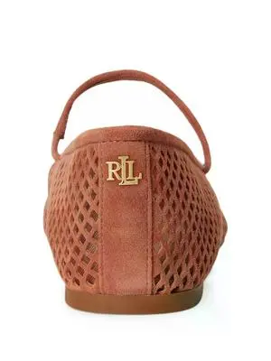 Ralph Lauren Jayna Perforated Leather Ballet Flats