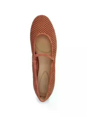Ralph Lauren Jayna Perforated Leather Ballet Flats