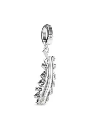 SWAROVSKI Crystal-embellished Feather Motif Charm