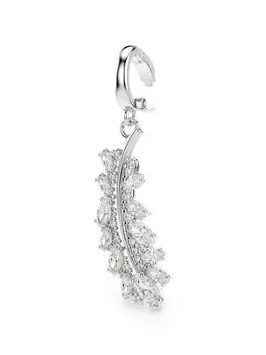 SWAROVSKI Crystal-embellished Feather Motif Charm