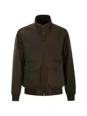 BARACUTA Waxed Cotton High Neck Jacket