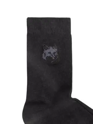 Maison Kitsuné Fox Patch Socks - Black