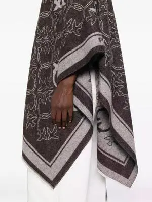Pinko Logo-jacquard Fringed Poncho