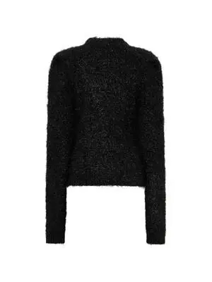 Alberta Ferretti Fuzzy-knit Long-sleeve Sweater