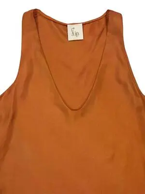 PAULA Serena V-neck Silk Tank Top