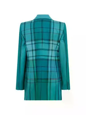 Alberta Ferretti Double-breasted Checkered Blazer