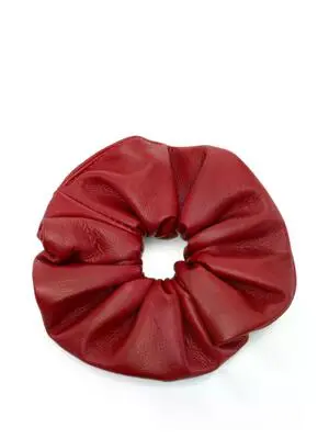 MANOKHI Manokhi Leather Scrunchie Red