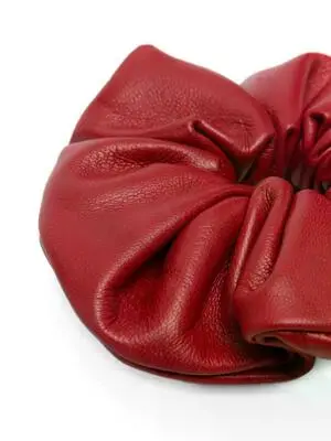 MANOKHI Leather Scrunchie - Red