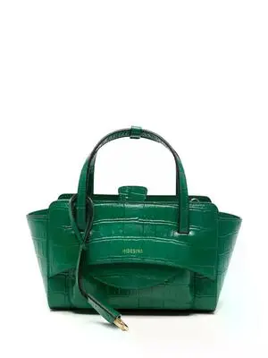 HIDESINS Flap S Cocco Croc-effect Leather Tote Bag - Green