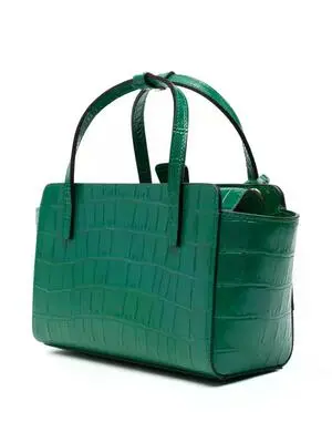 HIDESINS Flap S Cocco Croc-effect Leather Tote Bag - Green
