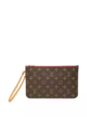LOUIS VUITTON Monogram Neverfull Mm Pouch - Brown