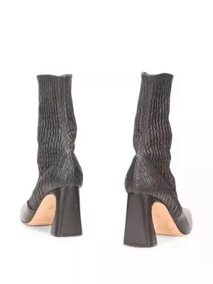 Alberta Ferretti Quilted Ruched Ankle Boots