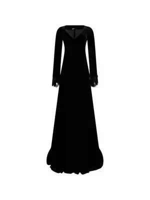 Alberta Ferretti Lace-trim Gown