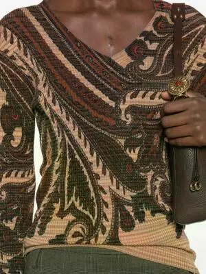 Etro Paisley-print V-neck Sweater