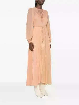 Zimmermann Lace-panelled Pleated Dress