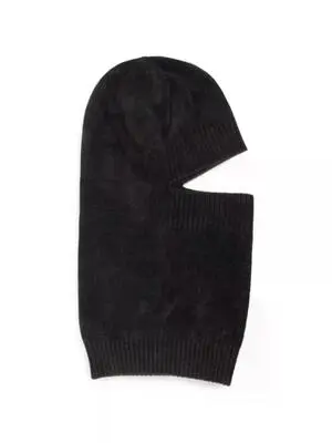 Alberta Ferretti Ribbed-knit Balaclava - Black