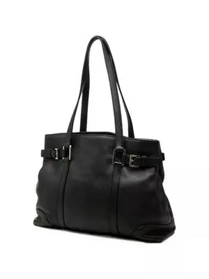 Prada Vitello Daino Buckle Tote Bag