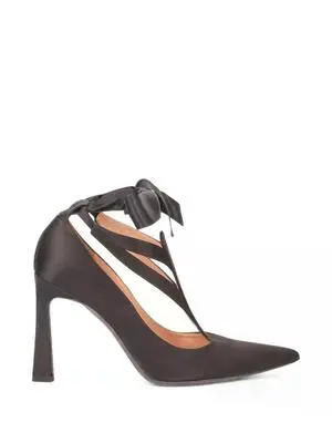 Alberta Ferretti Lace-up Pointed-toe Pumps - Black