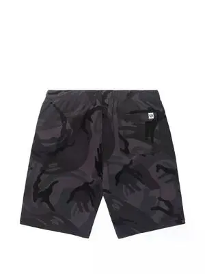 AAPE BY *A BATHING APE Moonface Camouflage-print Shorts - Black