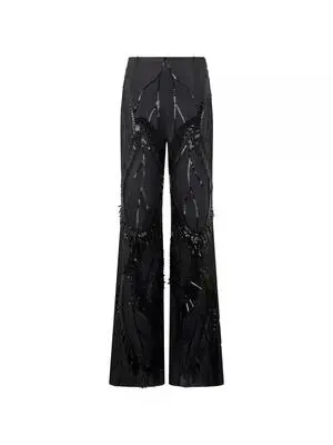 Alberta Ferretti Sequin-embellished Palazzo Pants
