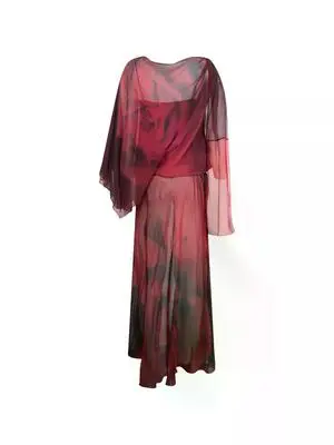 Alberta Ferretti Floral-print Silk Maxi Dress