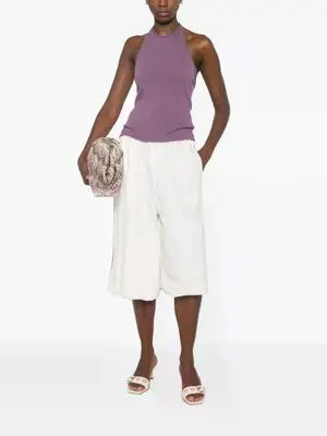 Christopher Esber Fine Knit Halterneck Top - Purple
