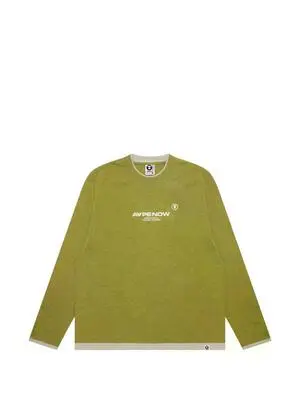 AAPE BY *A BATHING APE Moonface Logo-print T-shirt - Green