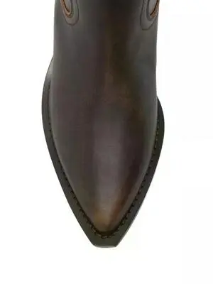 VIA ROMA 15 Western-style Pointed-toe Leather Boots