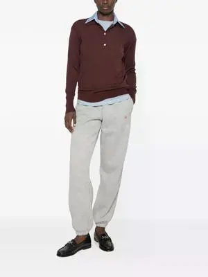 SYSTEM Button-placket Fine Knit Sweater