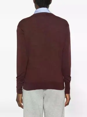 SYSTEM Button-placket Fine Knit Sweater