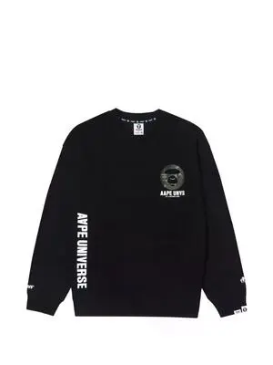 AAPE BY *A BATHING APE Moonface Graphic Sweatshirt - Black