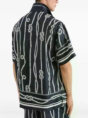 Dolce & Gabbana Marina-print Silk Twill Hawaii Shirt