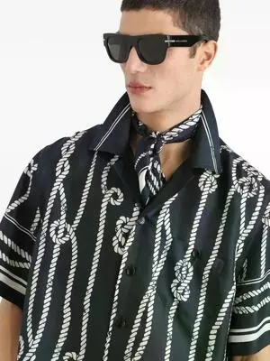 Dolce & Gabbana Marina-print Silk Twill Hawaii Shirt
