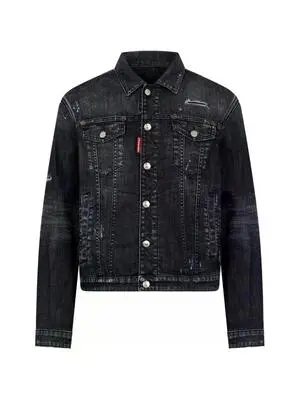 Dsquared2 Distressed Denim Trucker Jacket