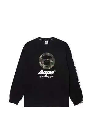 AAPE BY *A BATHING APE Moonface Camo-print T-shirt - Black