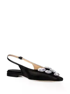 A.W.A.K.E. Mode Crystal-embellished Slingback Pumps - Black