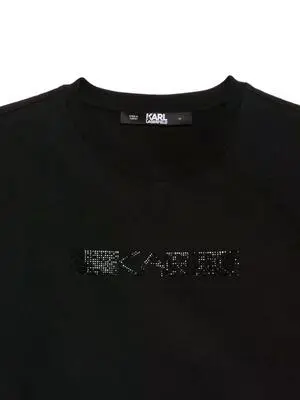 Karl Lagerfeld Rhinestone-logo T-shirt