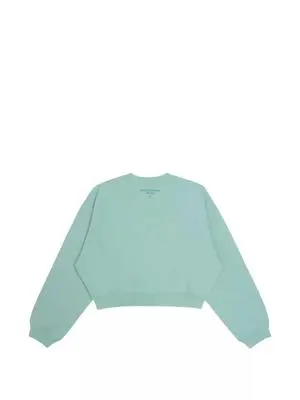 AAPE BY *A BATHING APE Moonface Embroidered Cropped Sweater - Green