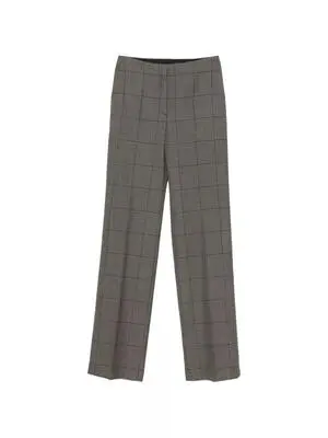 MUGLER Check-pattern Trousers - Grey