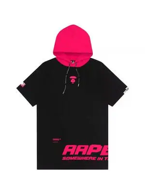 AAPE BY *A BATHING APE Colour-block Hooded Mini Dress - Black