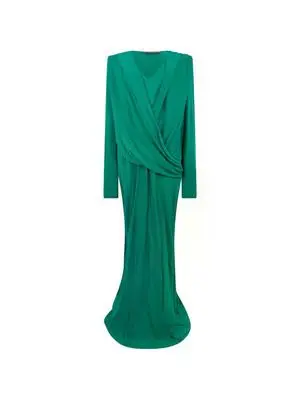 Alberta Ferretti Draped Maxi Dress