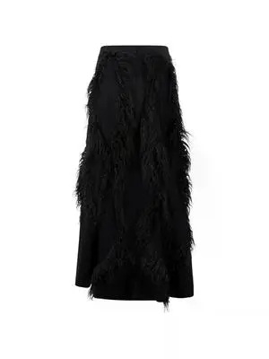 Alberta Ferretti Fringed Panelled Maxi Skirt
