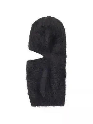 Alberta Ferretti Fuzzy Knit Balaclava