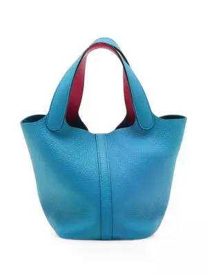 Hermès 2020 Clemence And Swift Picotin Lock 18 Eclat Handbag - Blue