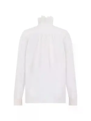 Alberta Ferretti Ruffled-trim Blouse - White